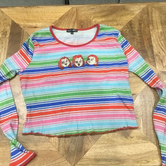 Dolls Kill | Tops | Dolls Kill Chucky Collab Embroidered Top Size 3x ...